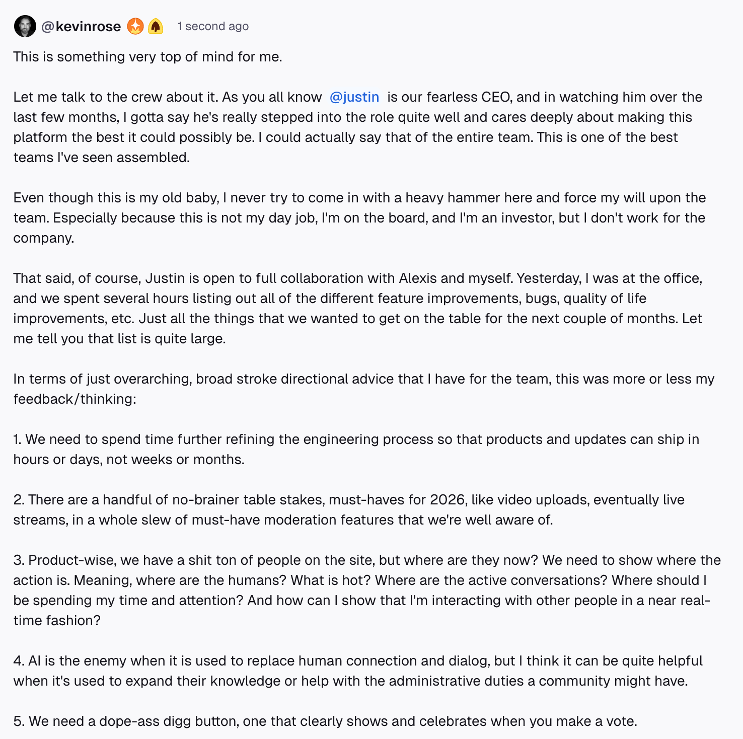 I posted this in response to "bring back the digg button" | digg | Digg