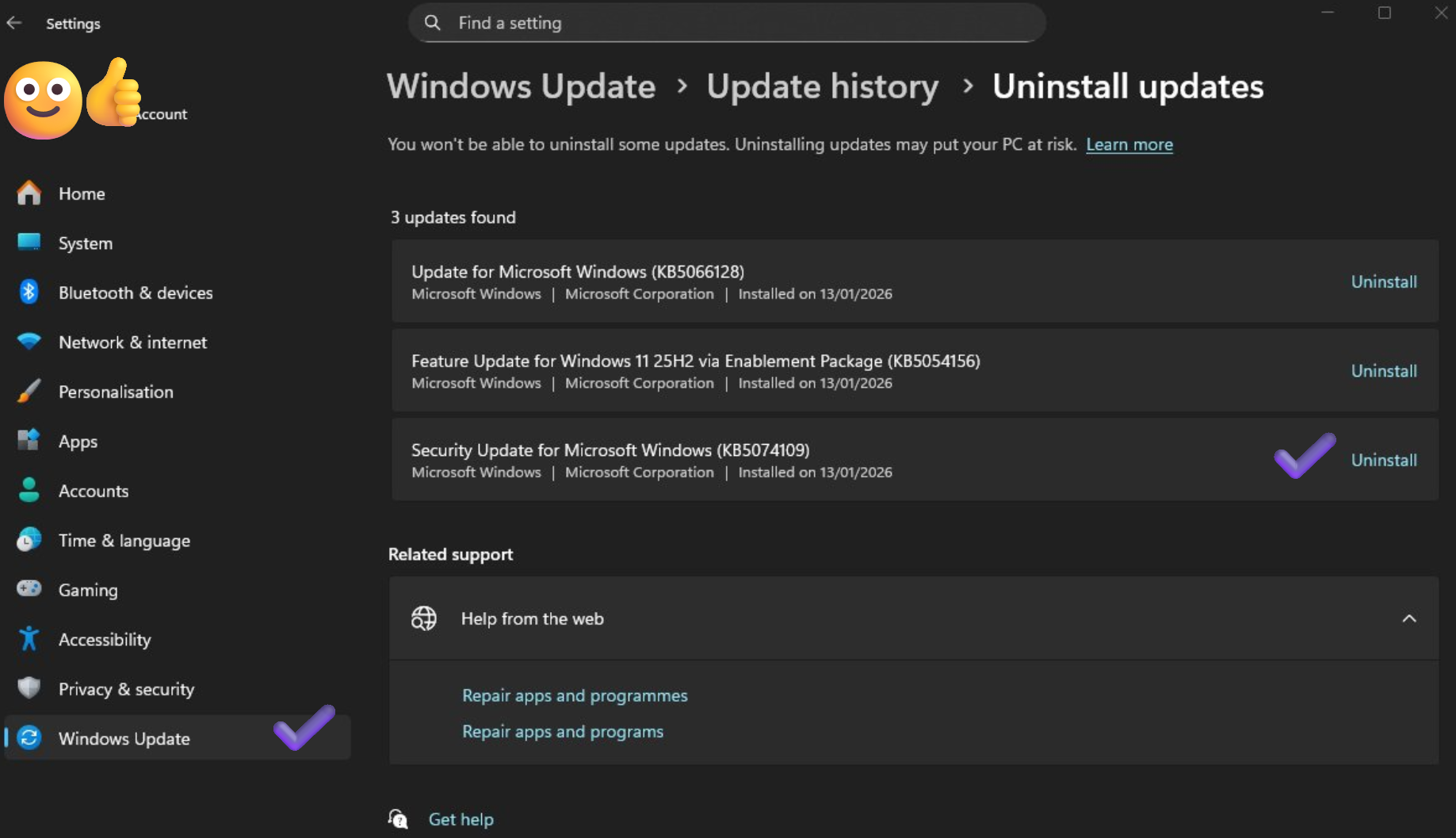 Windows Update KB5074109 🙅 | technology | Digg